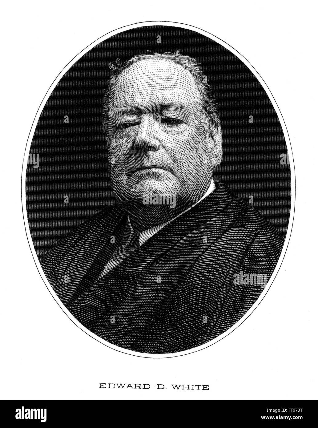 EDWARD DOUGLASS WHITE /n(1845-1921). American jurist. Steel engraving ...