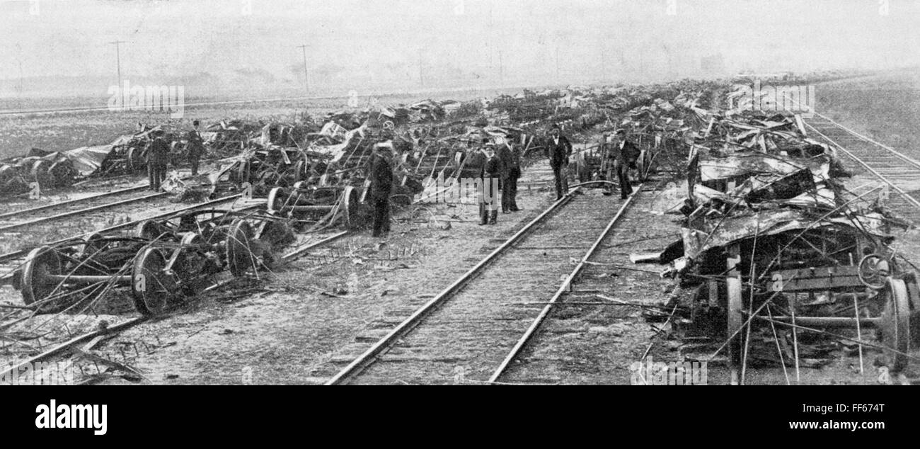 PULLMAN STRIKE, 1894. /nExamining the wreckage of burned freight cars ...