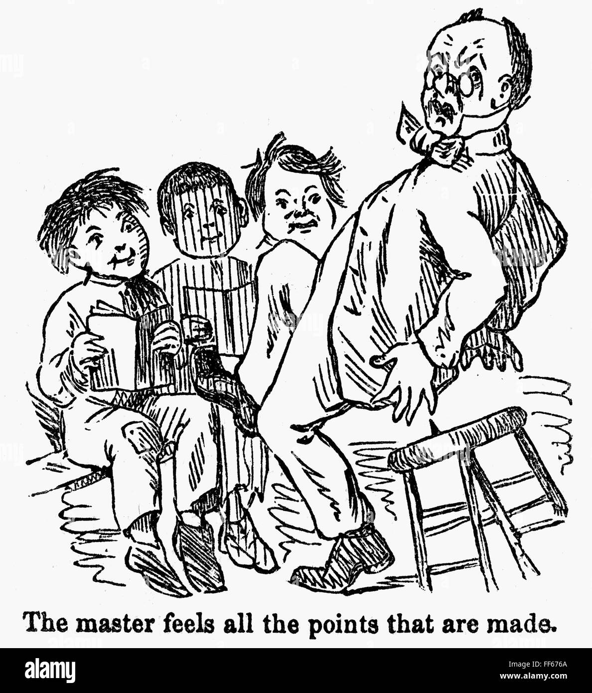 ELEMENTARY SCHOOL, 1869. /nScene in a country school. Wood engraving ...