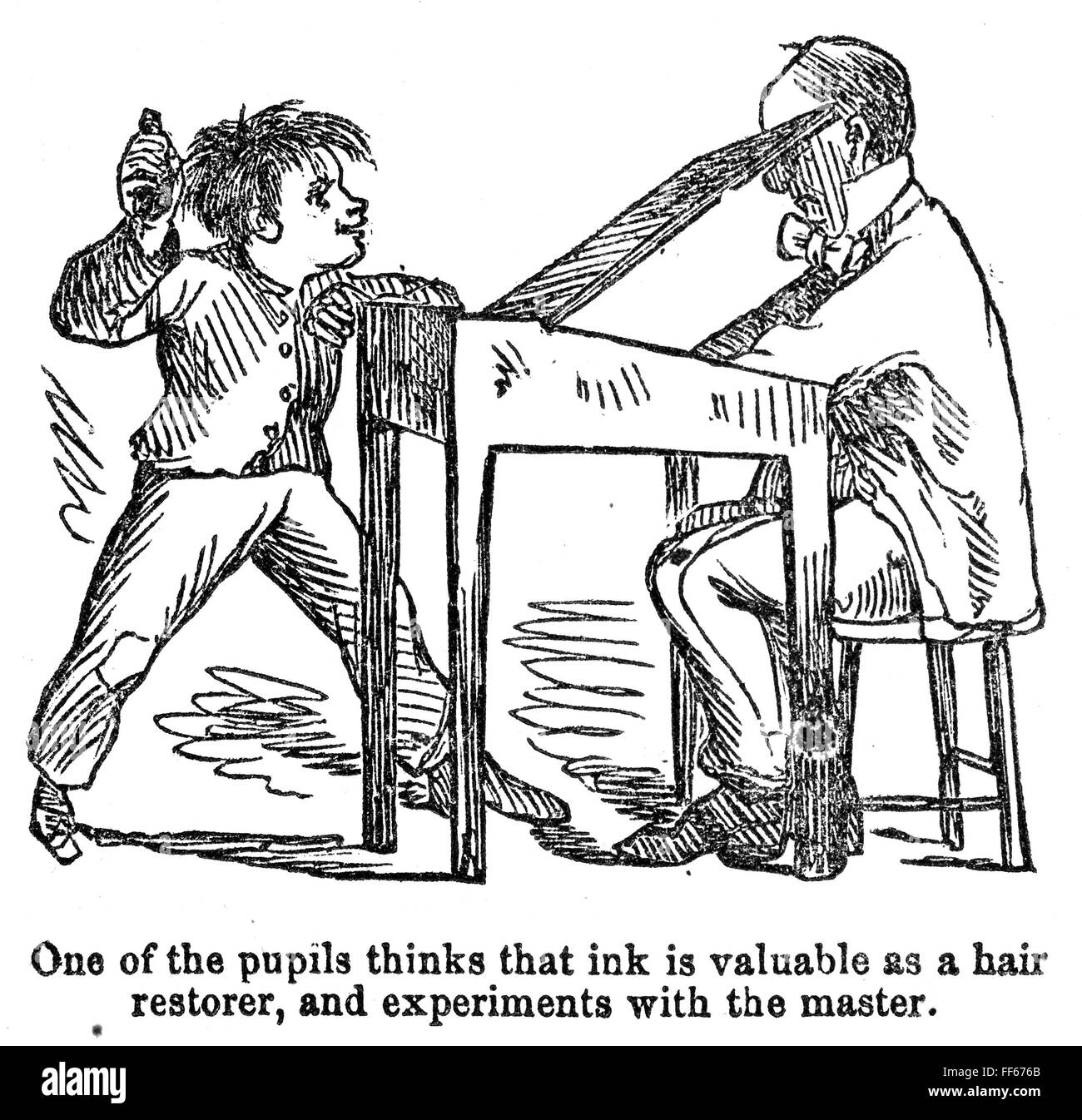 ELEMENTARY SCHOOL, 1869. /nScene in a country school. Wood engraving ...