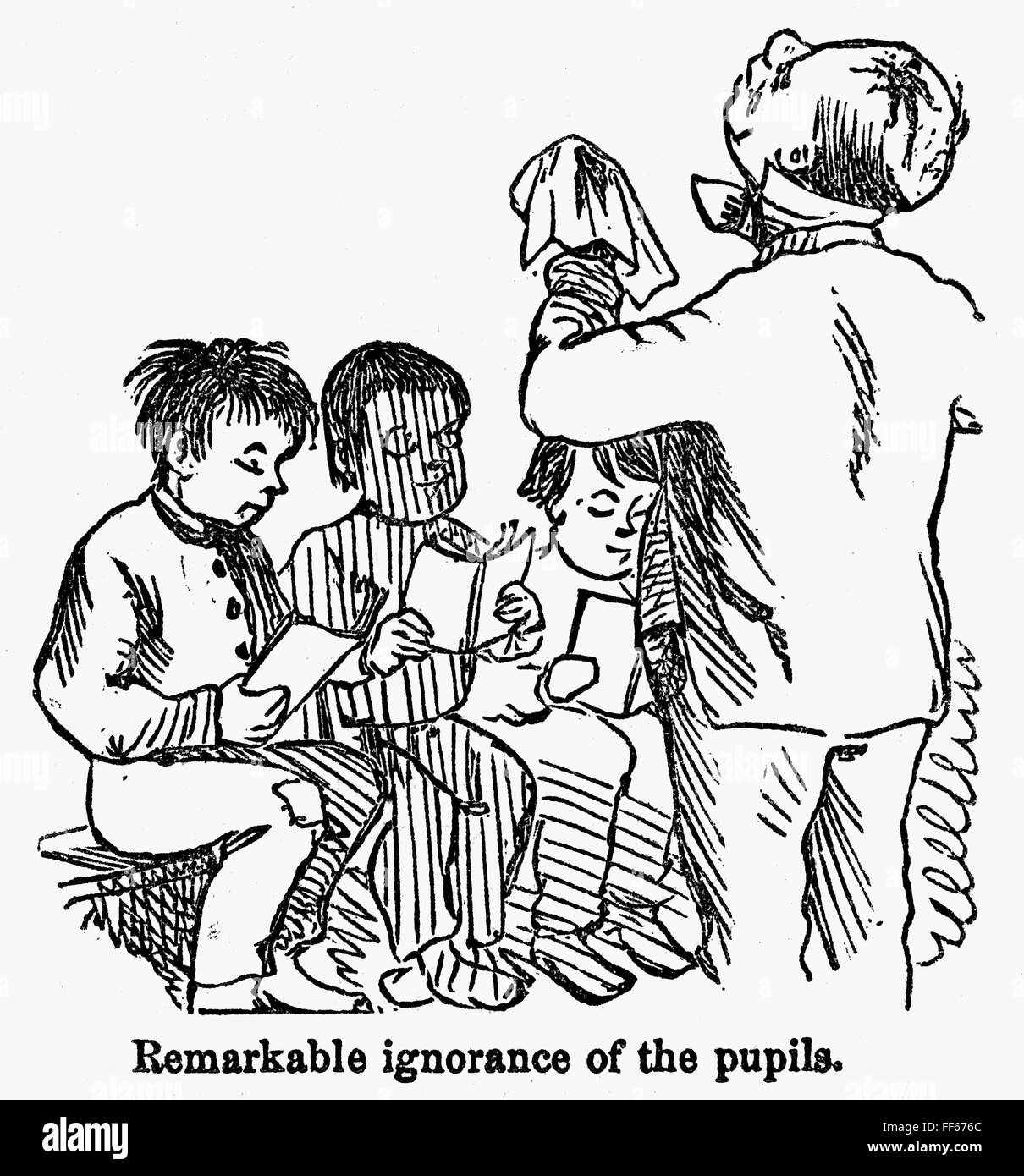 ELEMENTARY SCHOOL, 1869. /nScene in a country school. Wood engraving ...