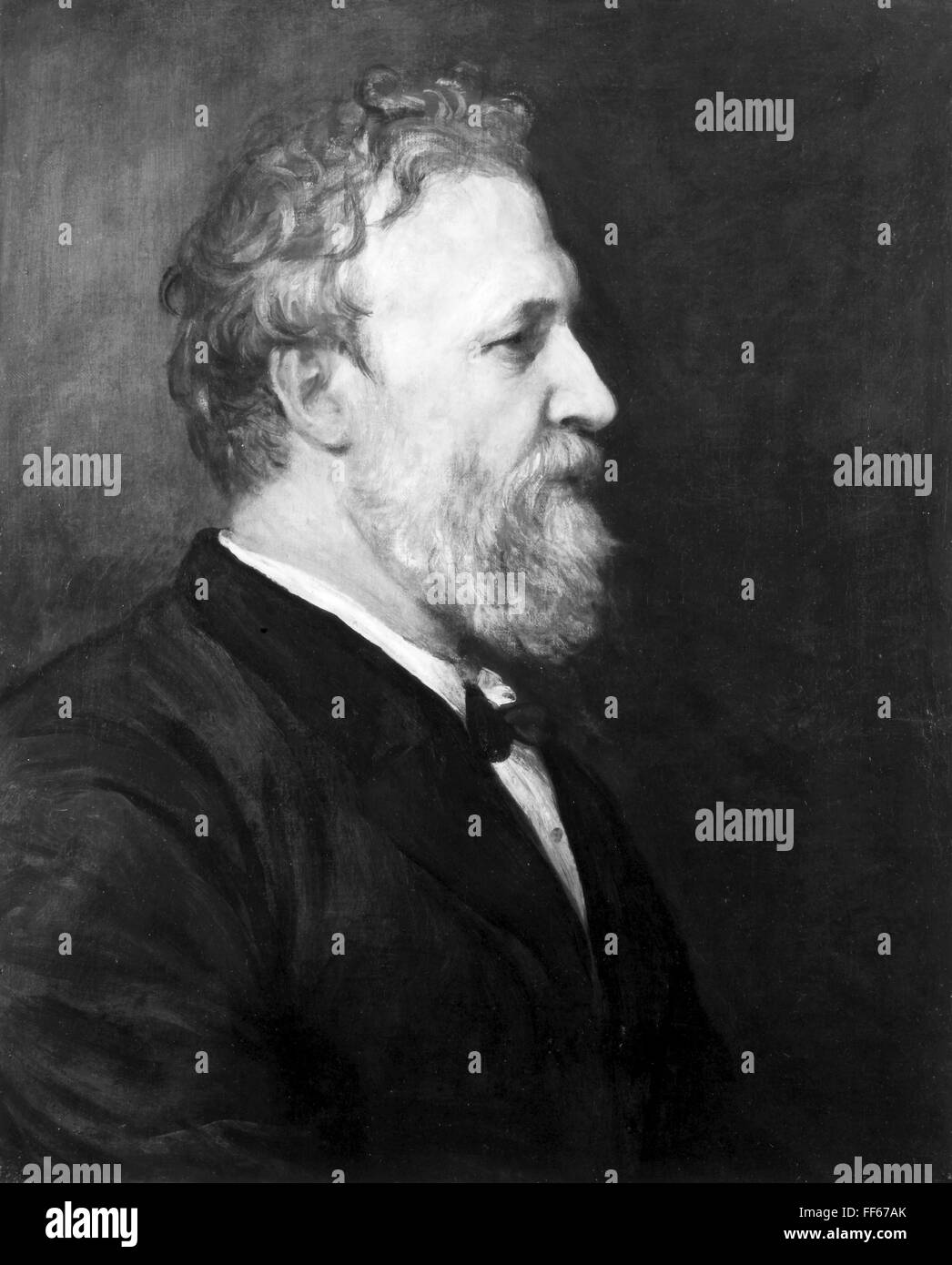 ROBERT BROWNING (1812-1889). /nEnglish poet. Oil on canvas, 1866, by ...