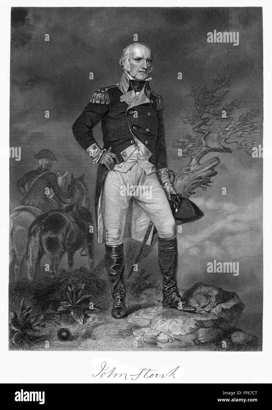 JOHN STARK (1728-1822). /nAmerican Revolutionary officer. Steel ...