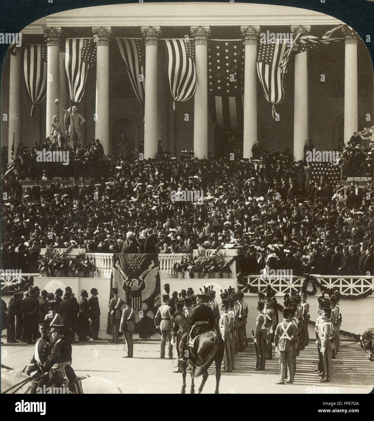 T. ROOSEVELT INAUGURATION. /nChief Justice Melville Fuller administering the oath of office at ...