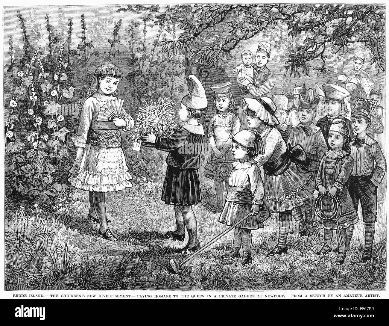CHILDREN'S PARTY, 1880. /nA party for children at a rich home in ...
