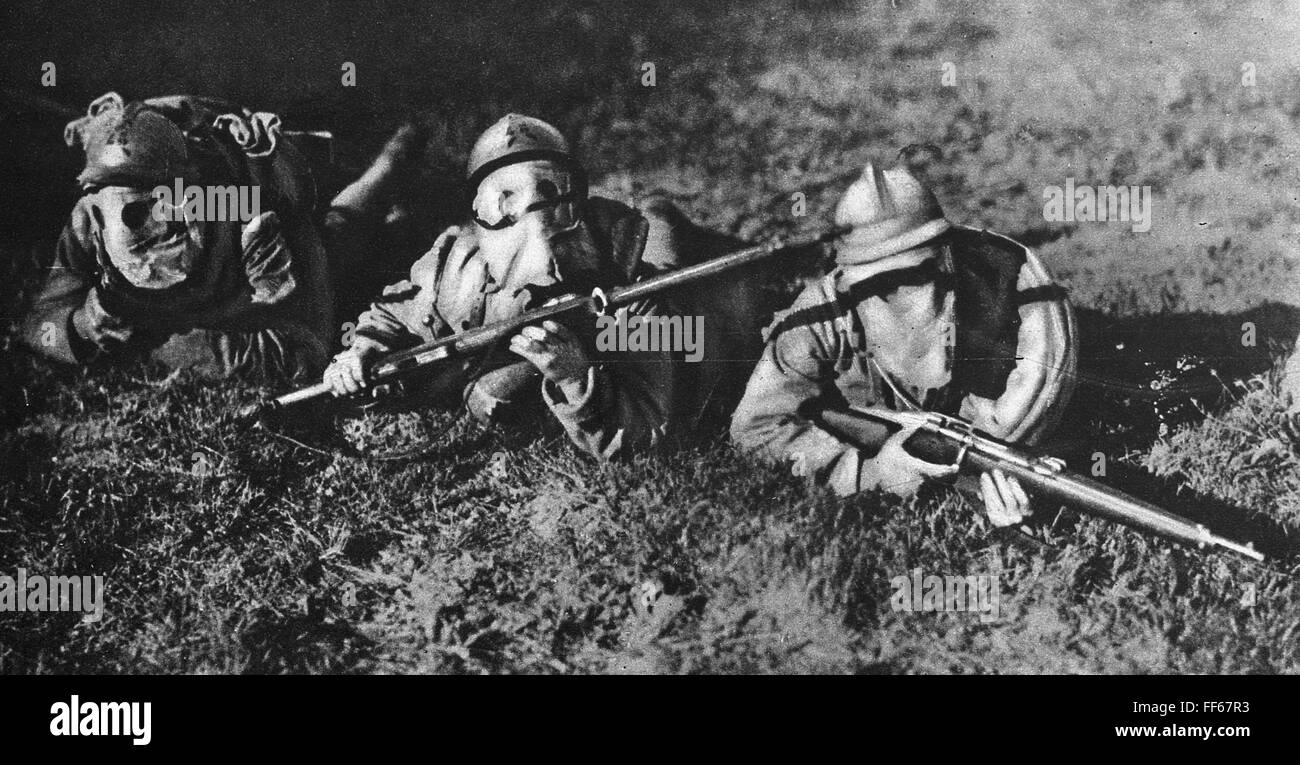 WORLD WAR I: GAS WARFARE. /nSharpshooters from the 'Arditi' shock ...