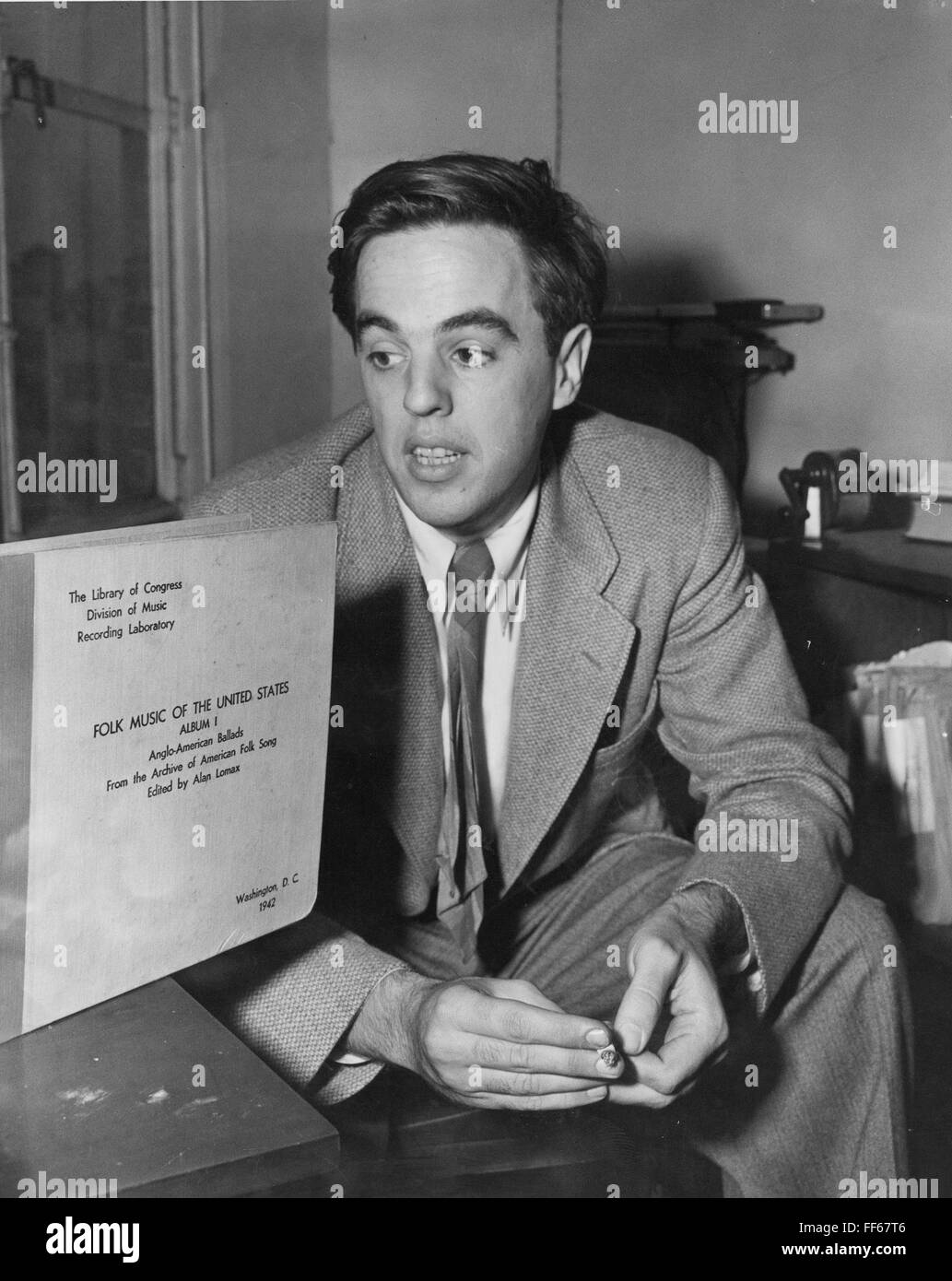 ALAN LOMAX (1915-2002). /nAmerican folklorist. Photographed in 1946 ...