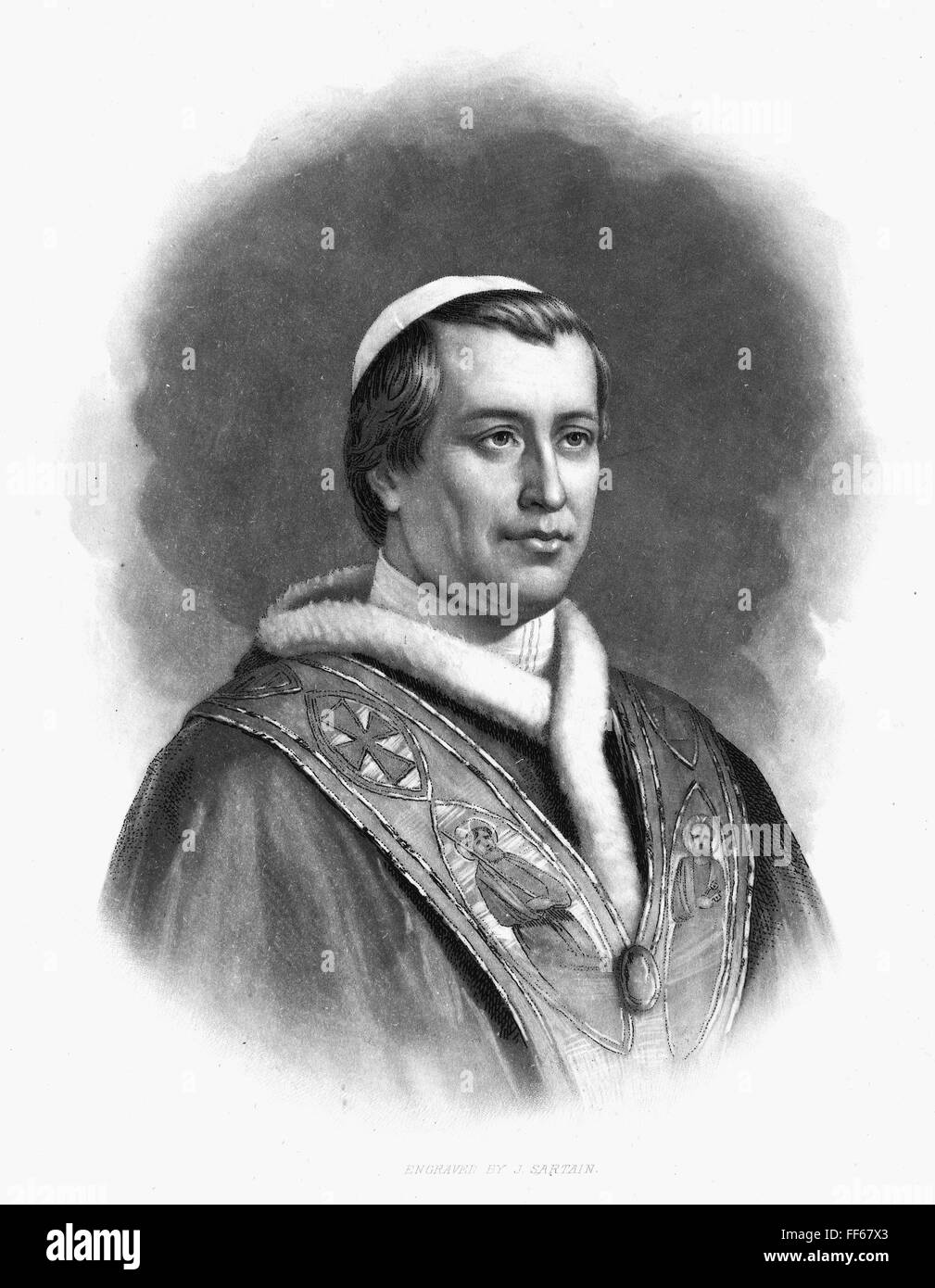 POPE PIUS IX (1792-1878). /nPope, 1846-1878. Lithograph after an ...