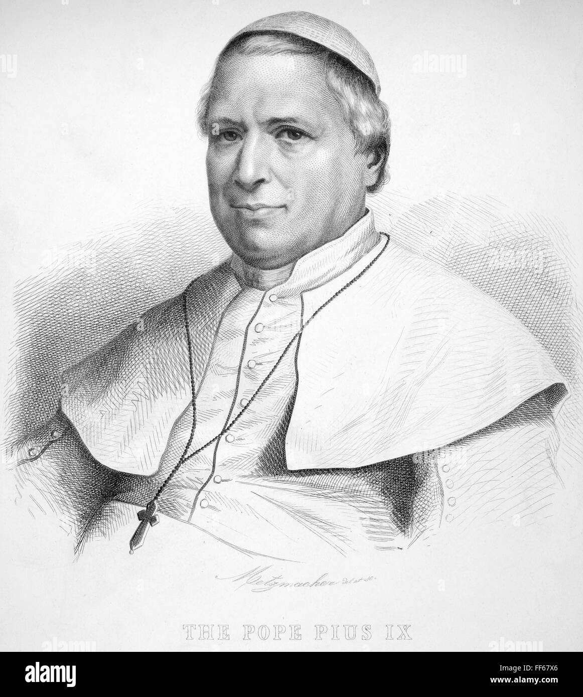 POPE PIUS IX (1792-1878). /nPope, 1846-1878. Steel engraving, 1860 ...