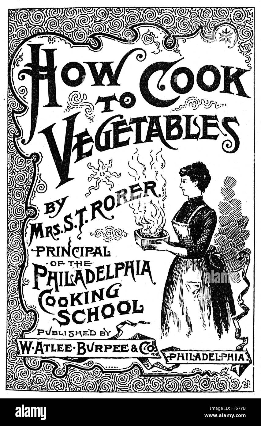 COOKBOOK, 19th CENTURY. /nThe cover of 'How to Cook Vegetables' by Mrs ...