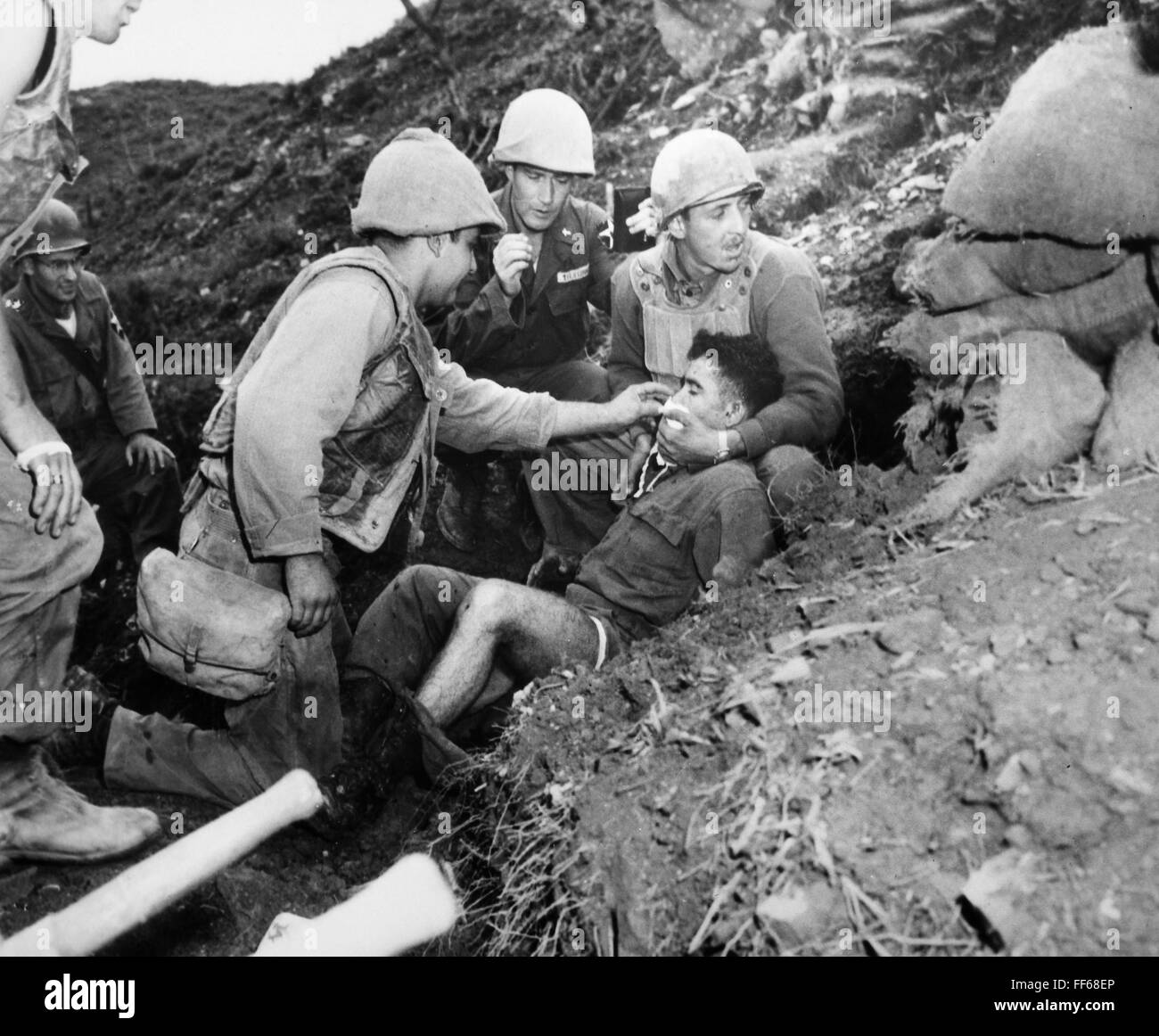 KOREAN WAR: ARMY CHAPLAIN. /nA U.S. Army chaplain giving extreme ...