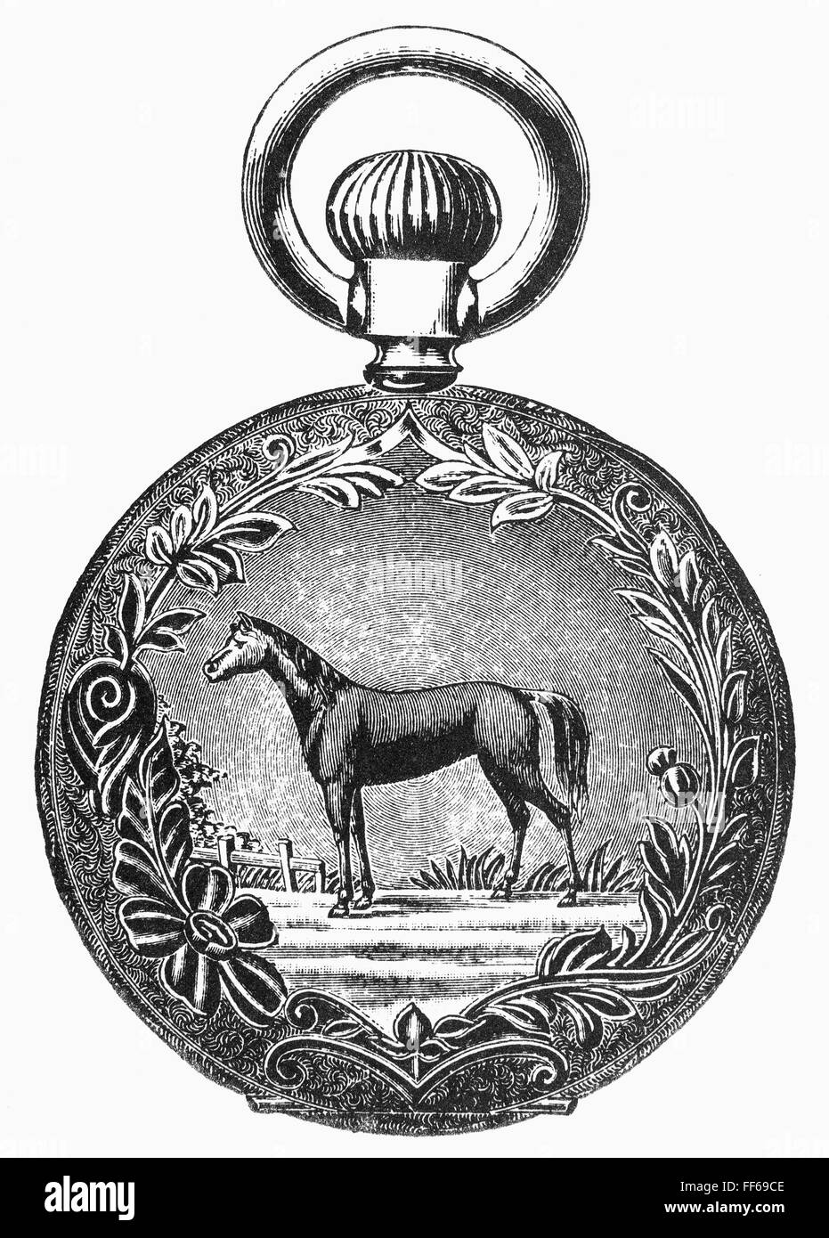 POCKET WATCH, 19th CENTURY. /nDesign for a gold watch back, 19th ...