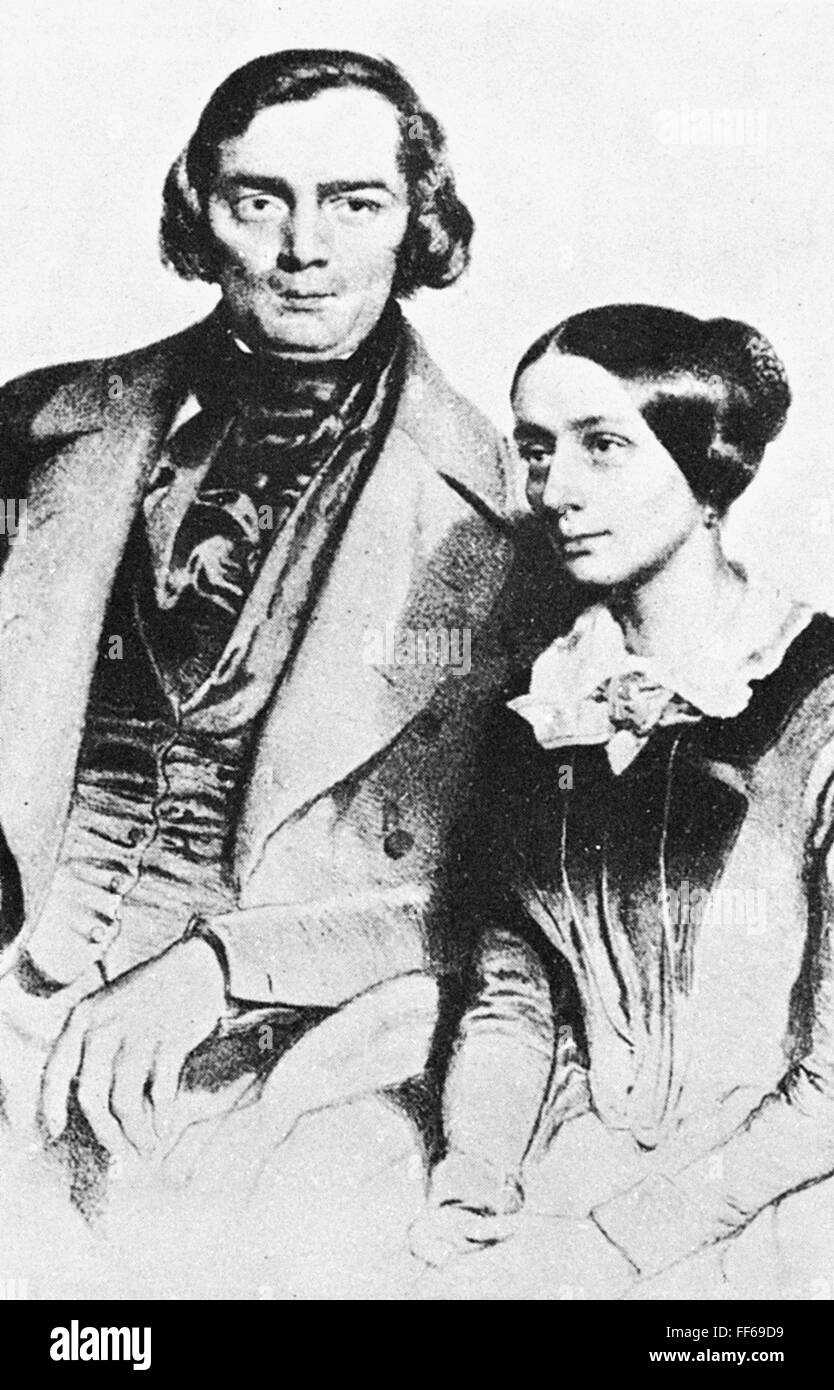 ROBERT AND CLARA SCHUMANN. /nGerman composer, Robert Schumann (1810 ...