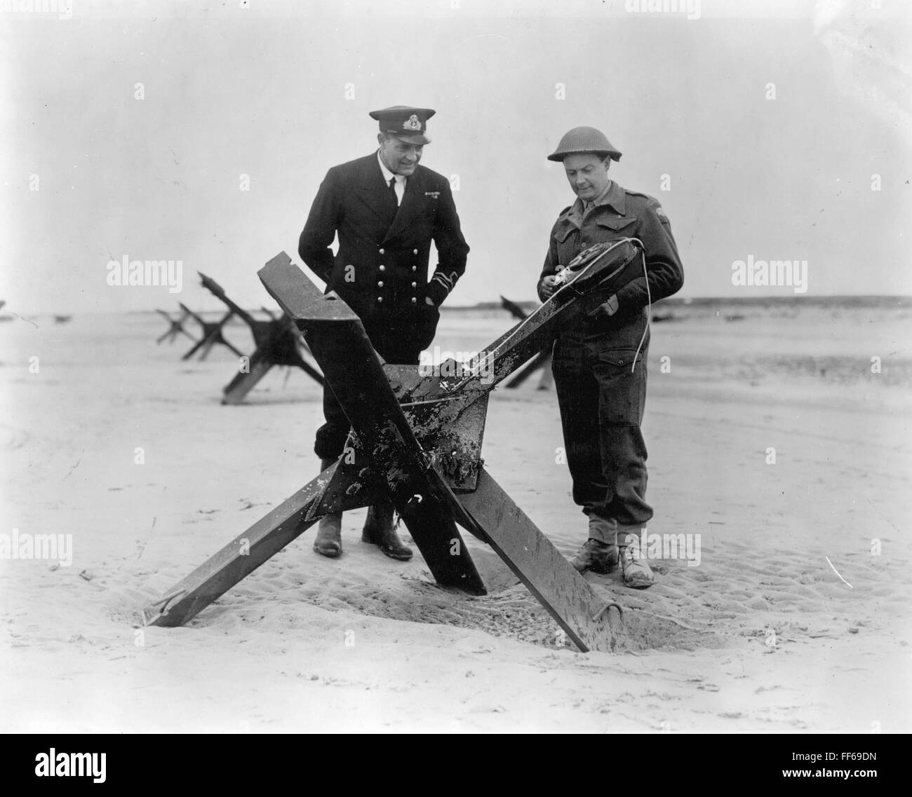 WORLD WAR II: D-DAY BEACH. /nA British naval officer and member of the ...