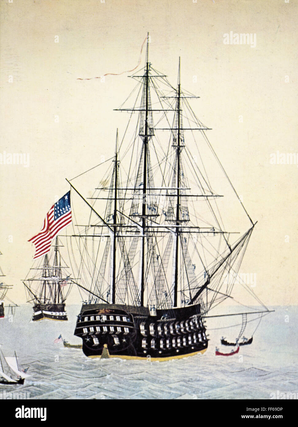 PERRY'S EXPEDITION TO JAPAN. /nOne of the ships in Commodore Matthew ...