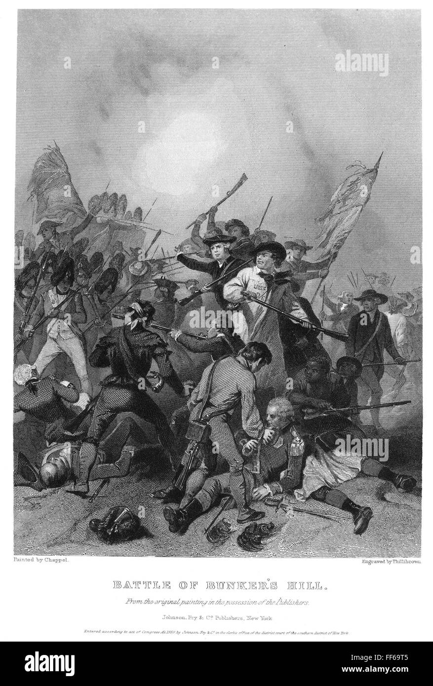 BATTLE OF BUNKER HILL, 1775. /nBattle of Bunker Hill during the ...