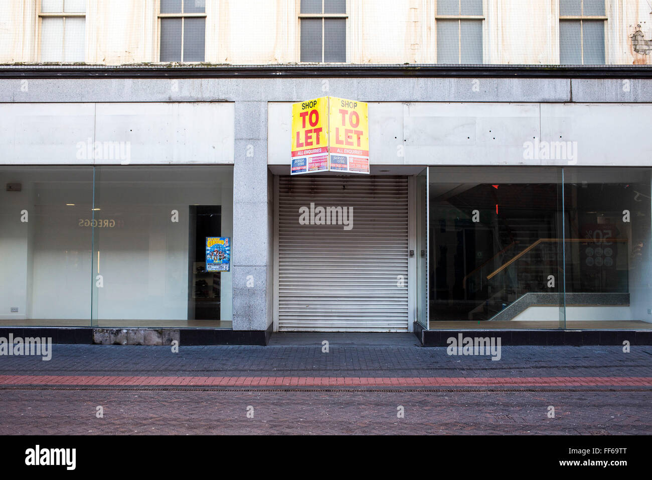 Empty retail units in Middlesborough city centre Stock Photo - Alamy