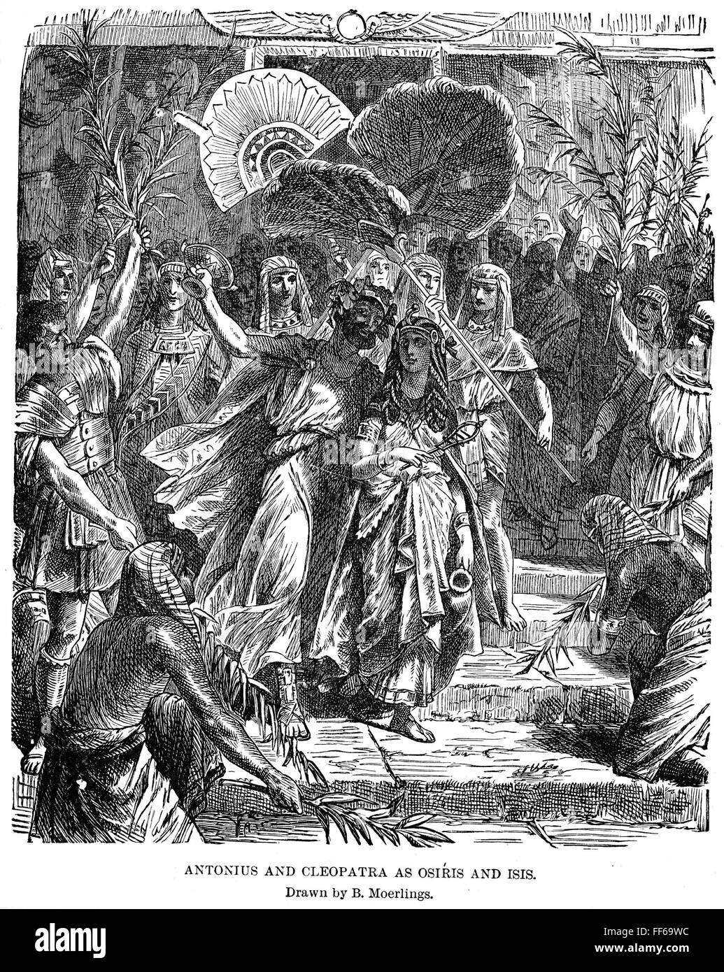 MARC ANTONY & CLEOPATRA. /nCleopatra VII and Marcus Antonius depicted ...