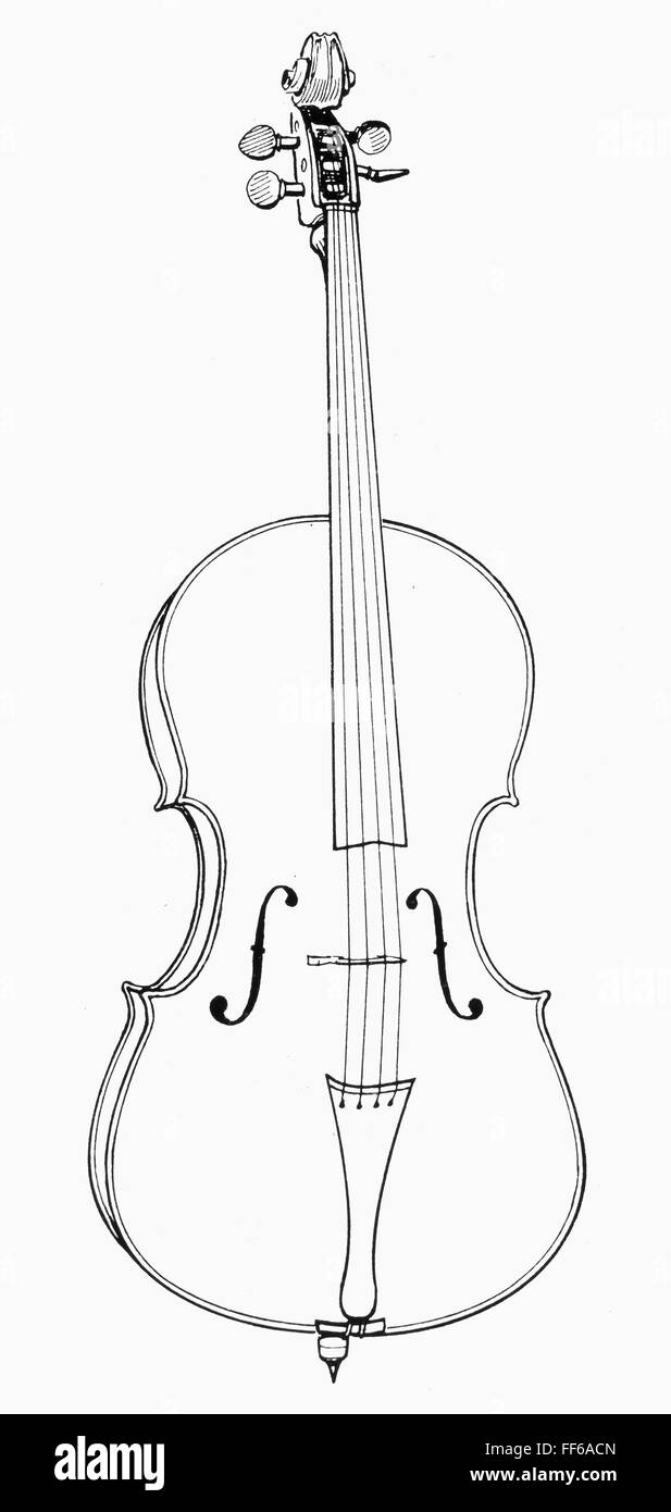 CELLO. /nLine drawing Stock Photo - Alamy