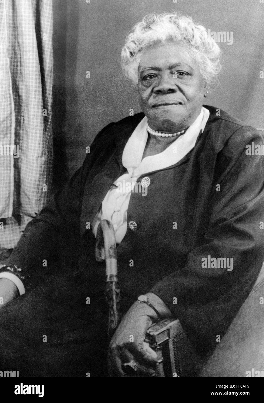 MARY McLEOD BETHUNE /n(1875-1955). American educator and civil rights ...