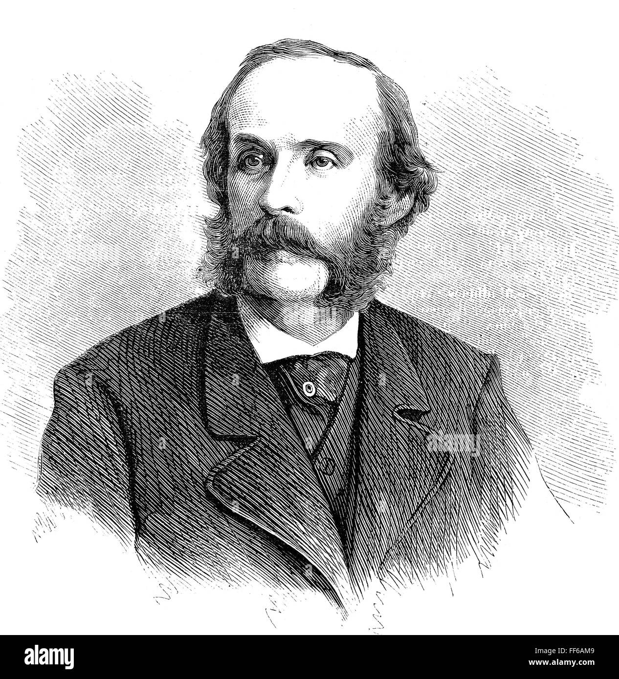 FREDERICK EDWIN CHURCH /n(1826-1900). American painter. Wood engraving ...