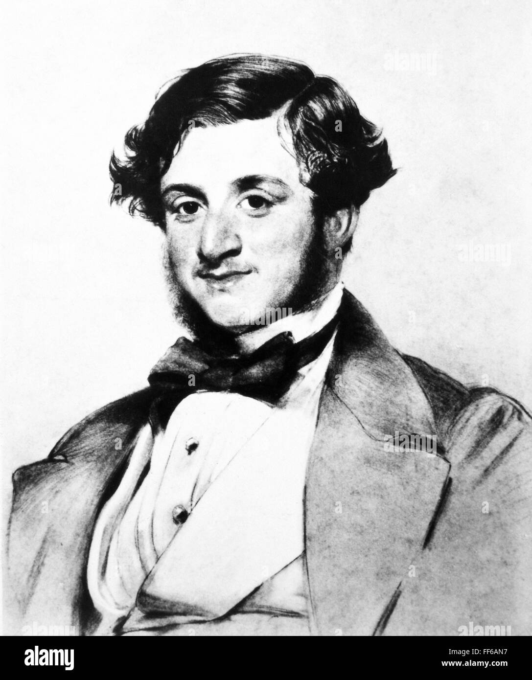 ROBERT BROWNING (1812-1889). /nEnglish poet. Drawing, c1840, by Lowes ...