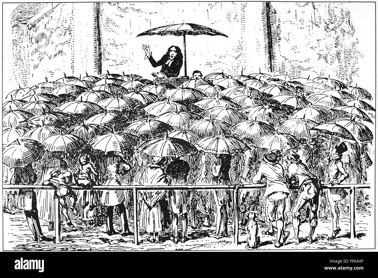 CRUIKSHANK: UMBRELLAS. /n'St. Swithin's Chapel.' Cartoon by George ...