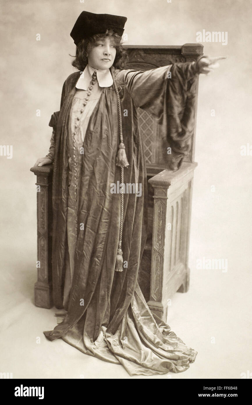 SARAH BERNHARDT /n(1844-1923). French actress. Bernhardt as Portia in ...
