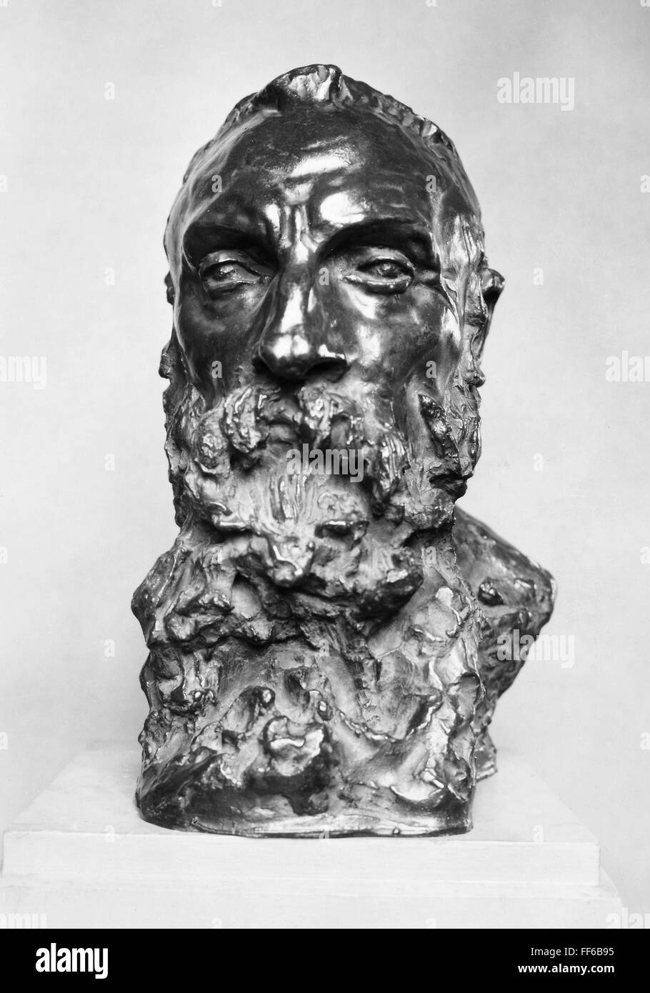 AUGUSTE RODIN (1840-1917). /nFrench sculptor. Bronze bust, 1888, by ...