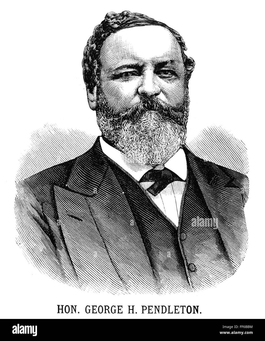 GEORGE HUNT PENDLETON /n(1825-1889). American legislator. Wood ...