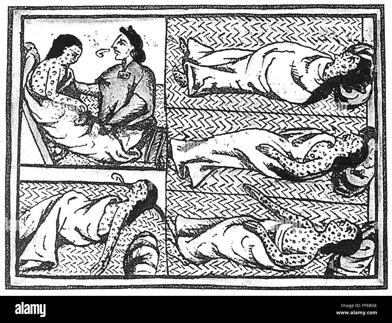 MEXICO: SMALLPOX EPIDEMIC. /nAztec Native Americans with smallpox ...