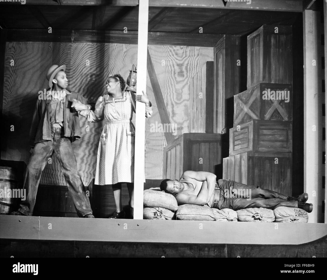 PAUL ROBESON (1898-1976). /nAmerican actor and singer. Robeson (at far ...