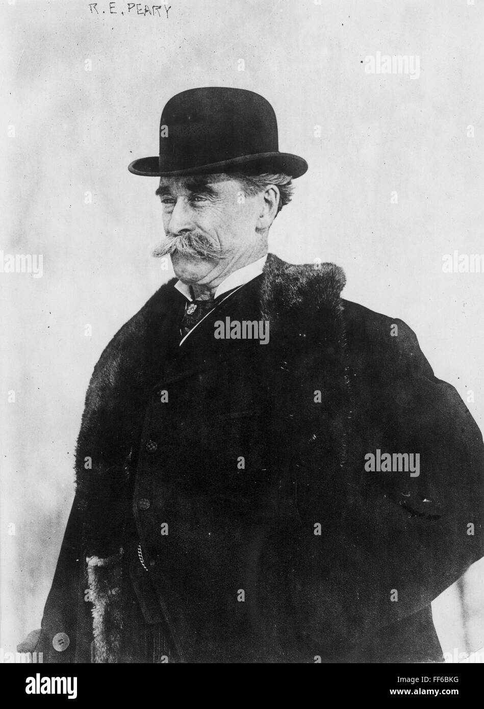 ROBERT PEARY (1856-1920). /nAmerican arctic explorer. Photographed in ...