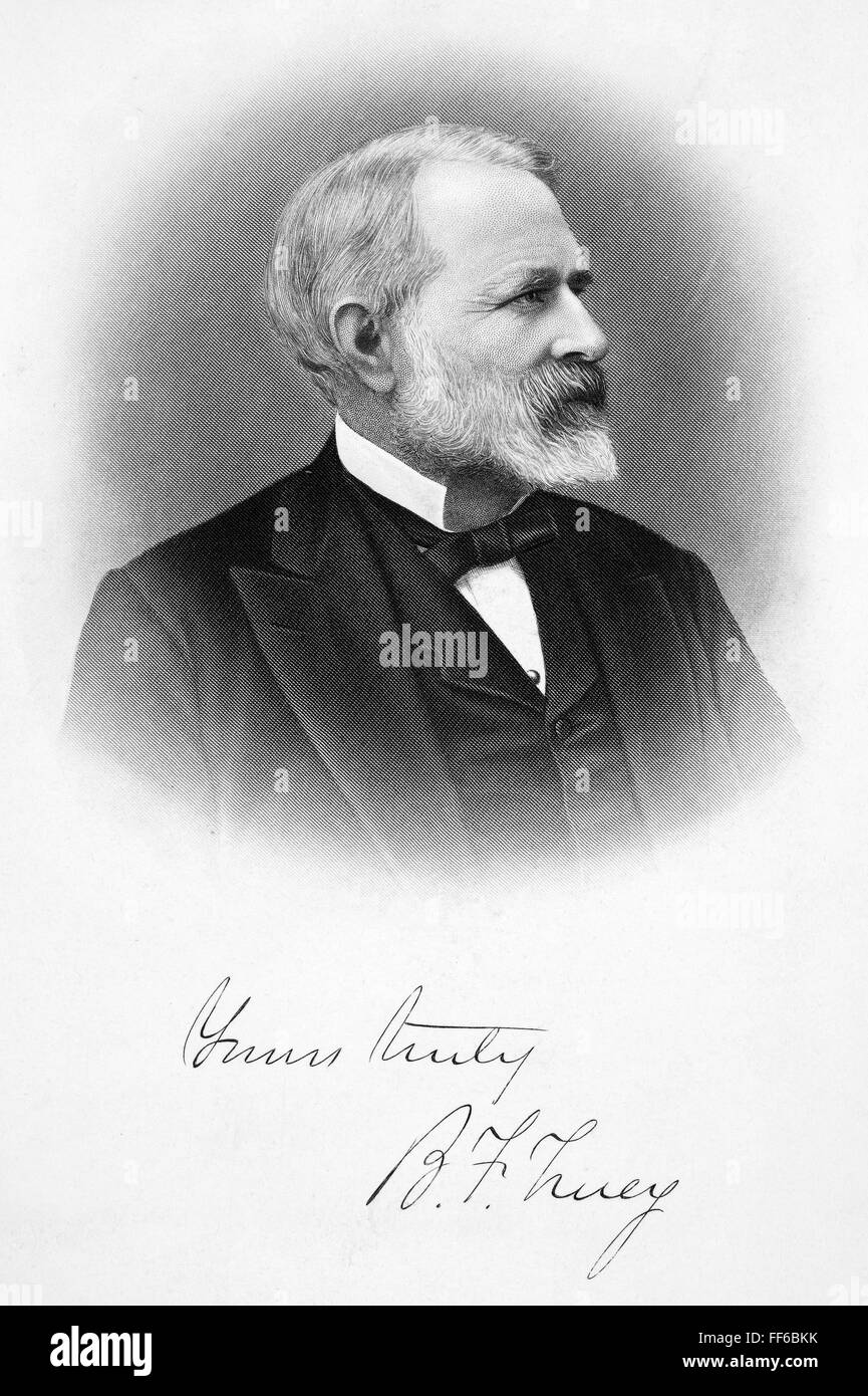 BENJAMIN FRANKLIN TRACY /n(1830-1915). American lawyer. Steel engraving ...