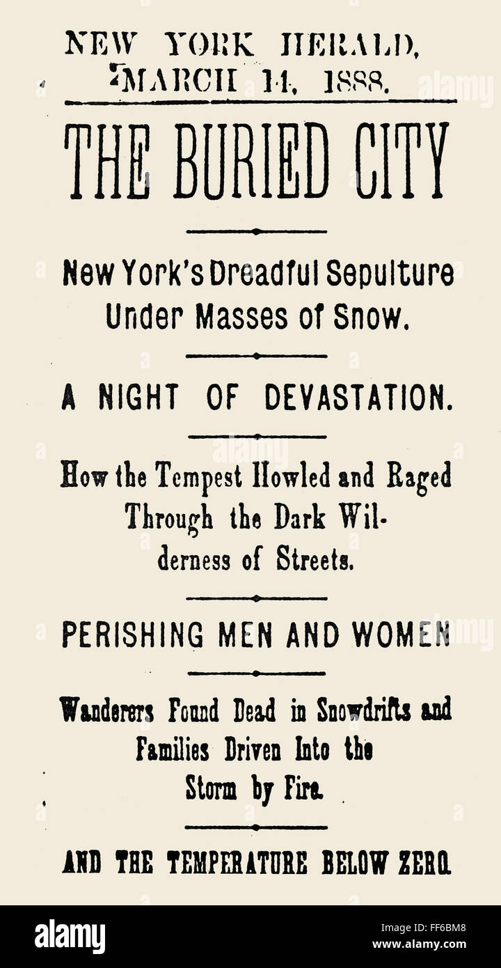 1888 blizzard hi-res stock photography and images - Alamy