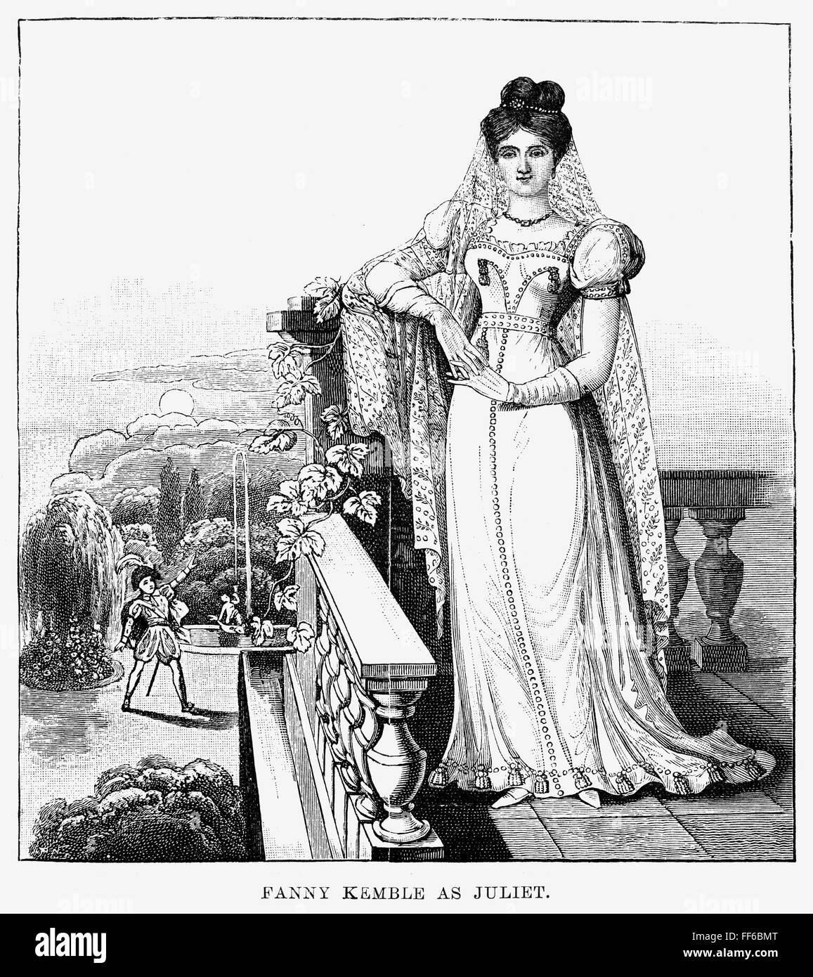 FRANCES ANNE KEMBLE /n(1809-1893). 'Fanny.' English actress. Costumed ...