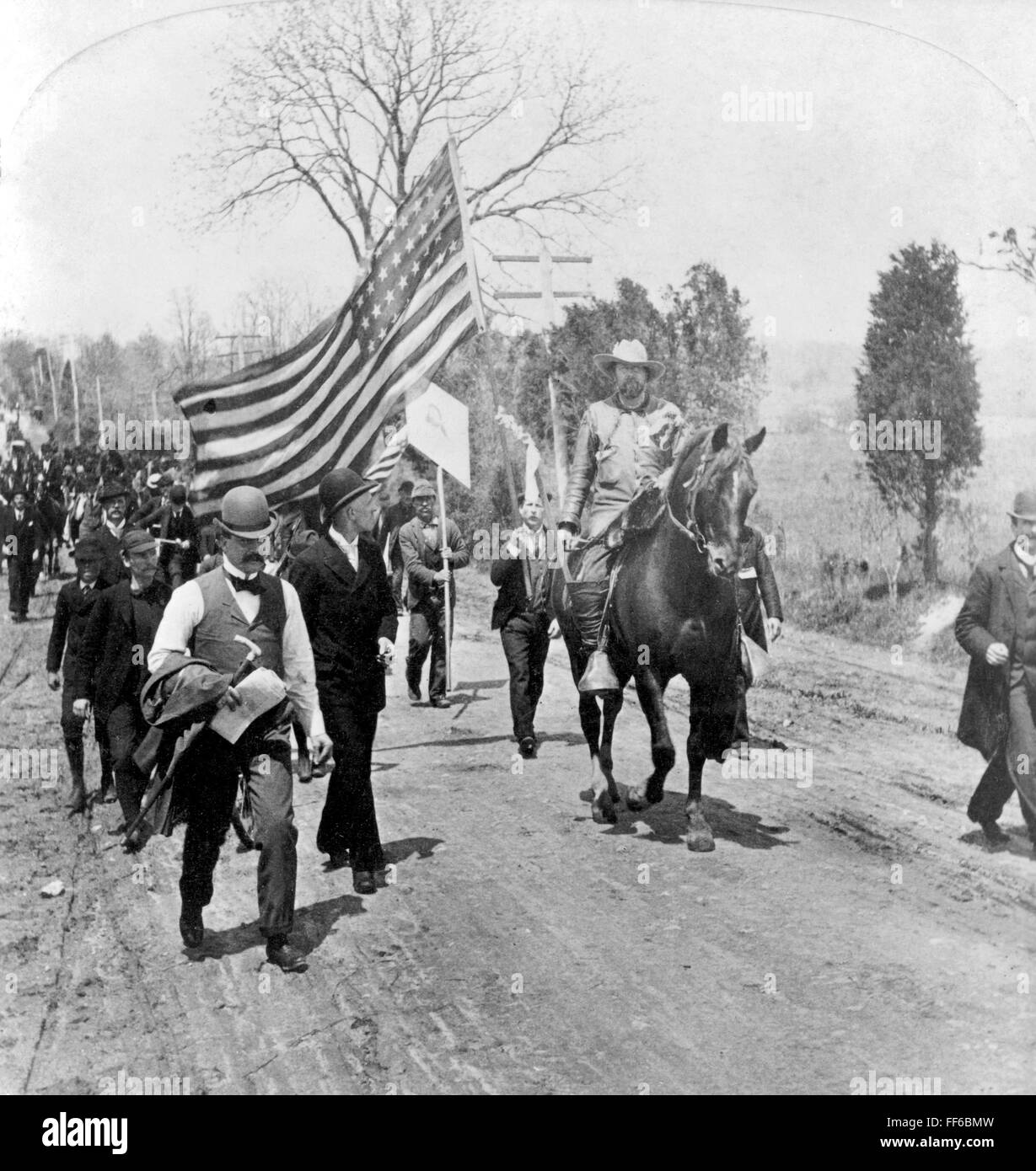 COXEY'S ARMY, 1894. /nCoxey's Army enters Washington, D.C. Photographed ...