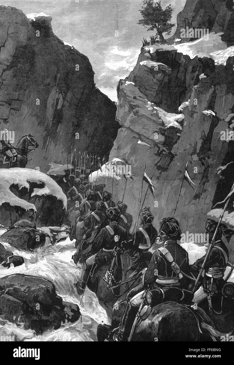 AFGHAN WAR (1878-1881)./nWood engraving from an English newspaper of 1880 Stock Photo - Alamy