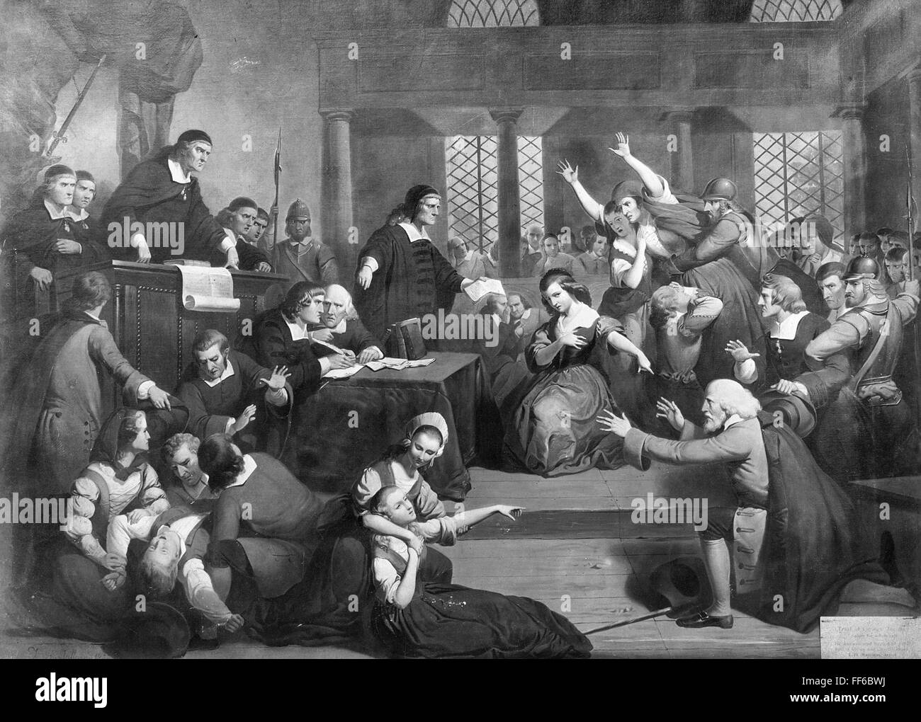 SALEM WITCH TRIALS, 1692. /n'The Trial of George Jacobs at Salem for ...