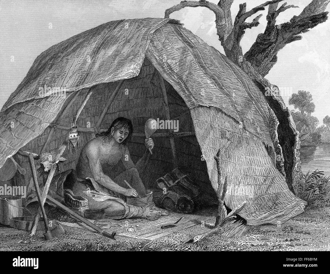 NATIVE AMERICANS: MEDICINE MAN. /nA medicine man concocting a pot of ...