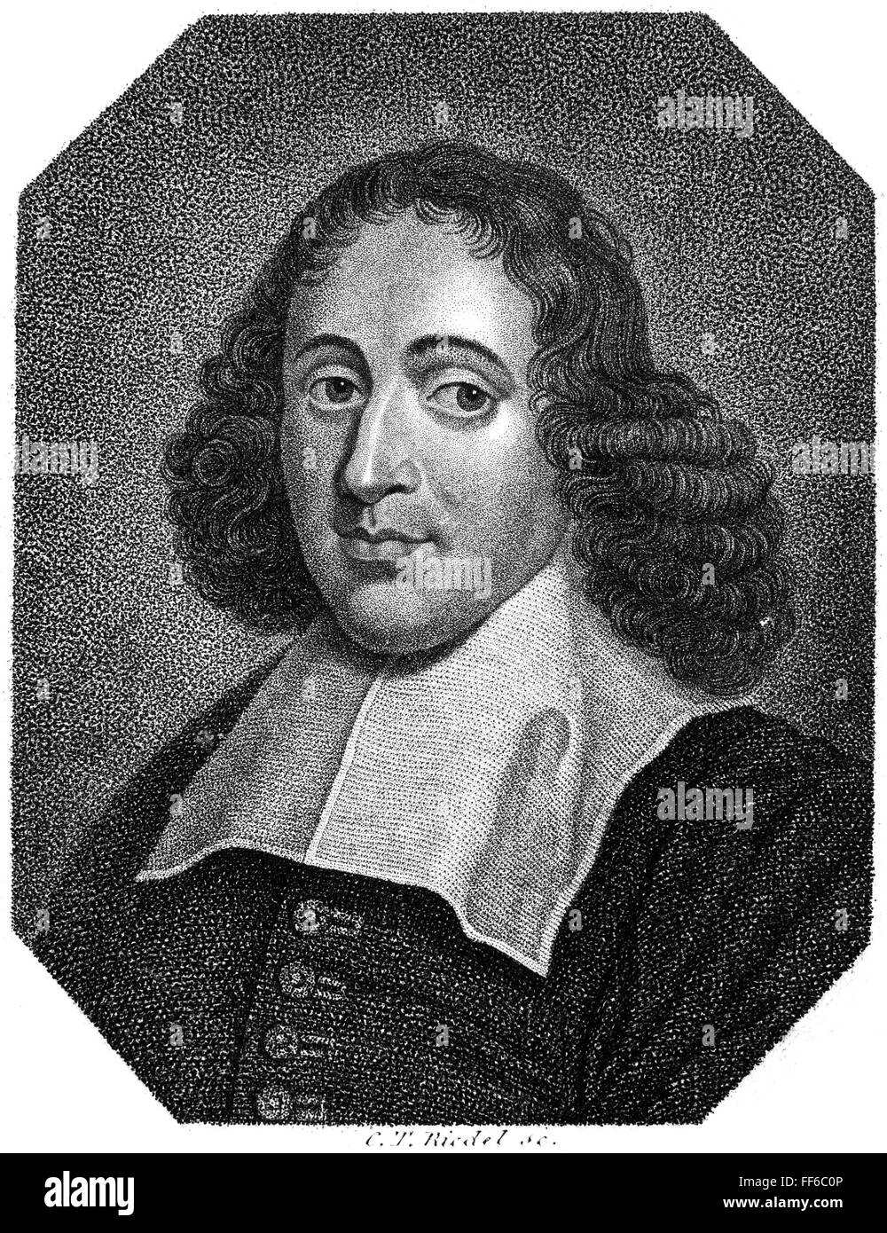 BARUCH SPINOZA (1632-1677). /nDutch philosopher. Stipple engraving ...