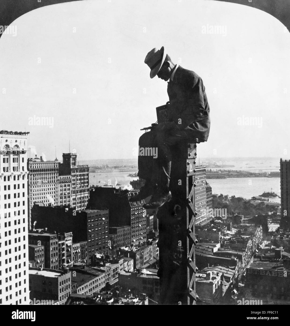 PHOTOGRAPHER, 1907. /nA photographer for H.C. White Co. sitting at the ...