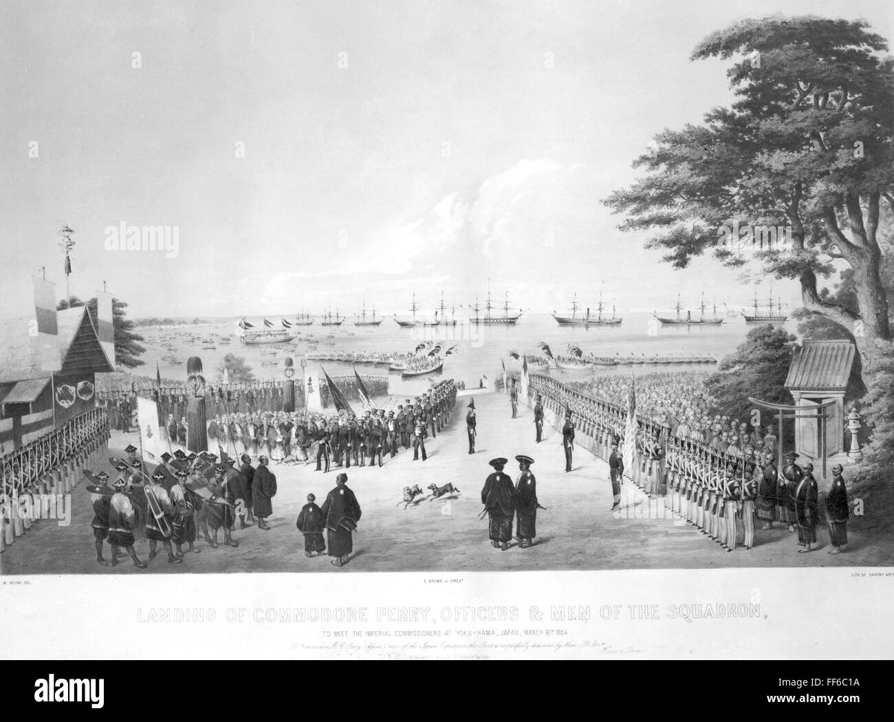 PERRY IN JAPAN, 1852-1854. /nAmerican Commodore Matthew Perry's ...