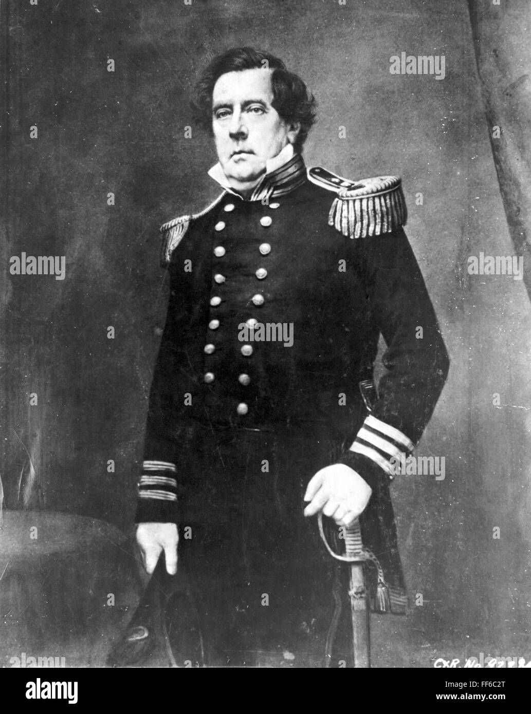 MATTHEW PERRY (1794-1858). /nAmerican Naval officer. Photograph, 19th ...