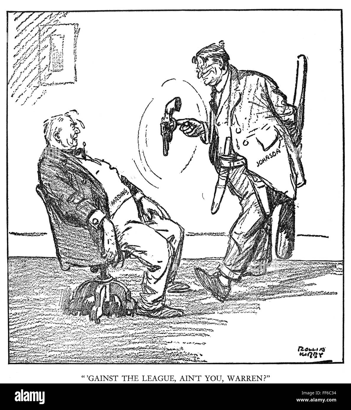 LEAGUE OF NATIONS CARTOON. /n''Gainst the League, Ain't You Warren ...