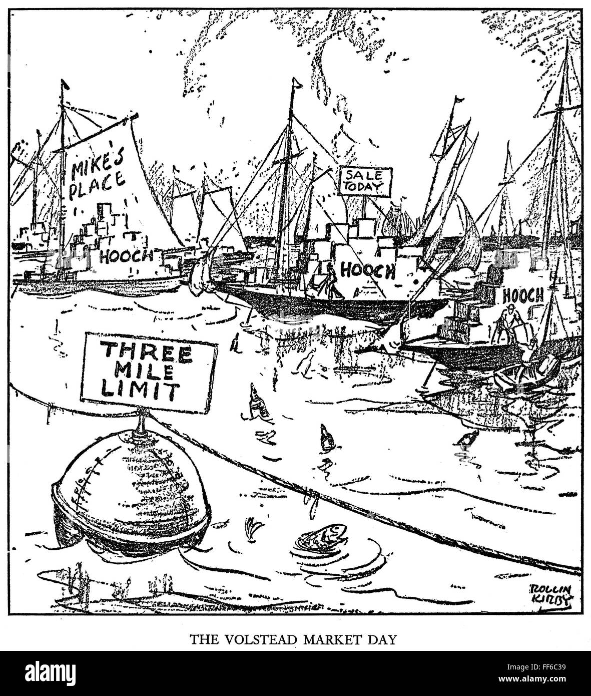 PROHIBITION: CARTOON, 1923. /n'The Volstead Market Day.' American ...