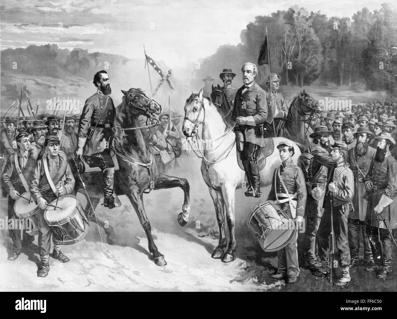 GENERALS LEE AND JACKSON./nLast meeting of Generals Robert E. Lee and ...