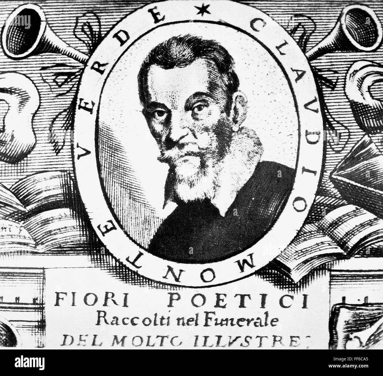 CLAUDIO MONTEVERDI /n(1567-1643). Italian composer. Line engraving ...