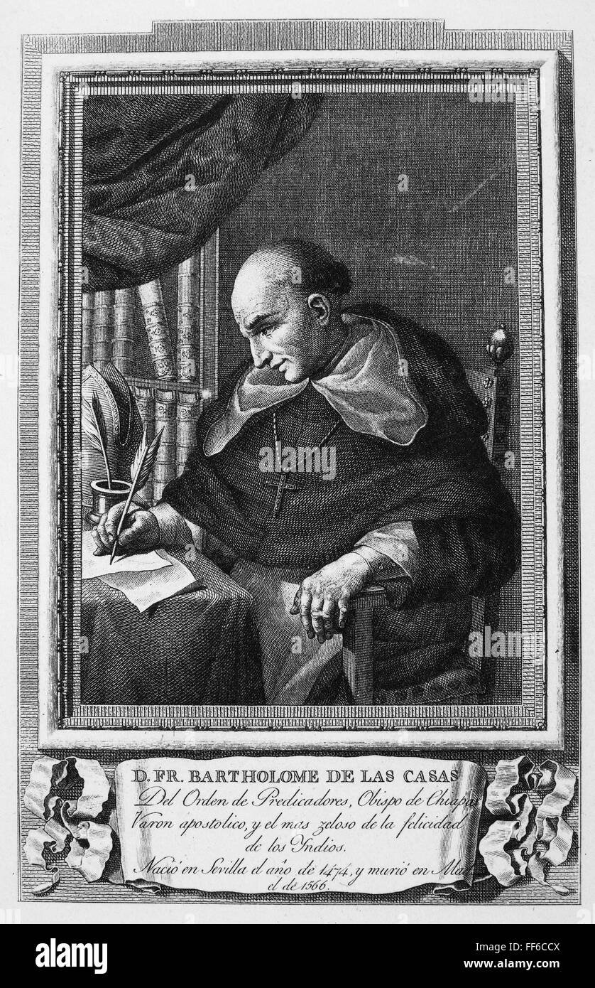 BARTOLOME DE LAS CASAS /n(1474-1566). Spanish Dominican missionary and ...