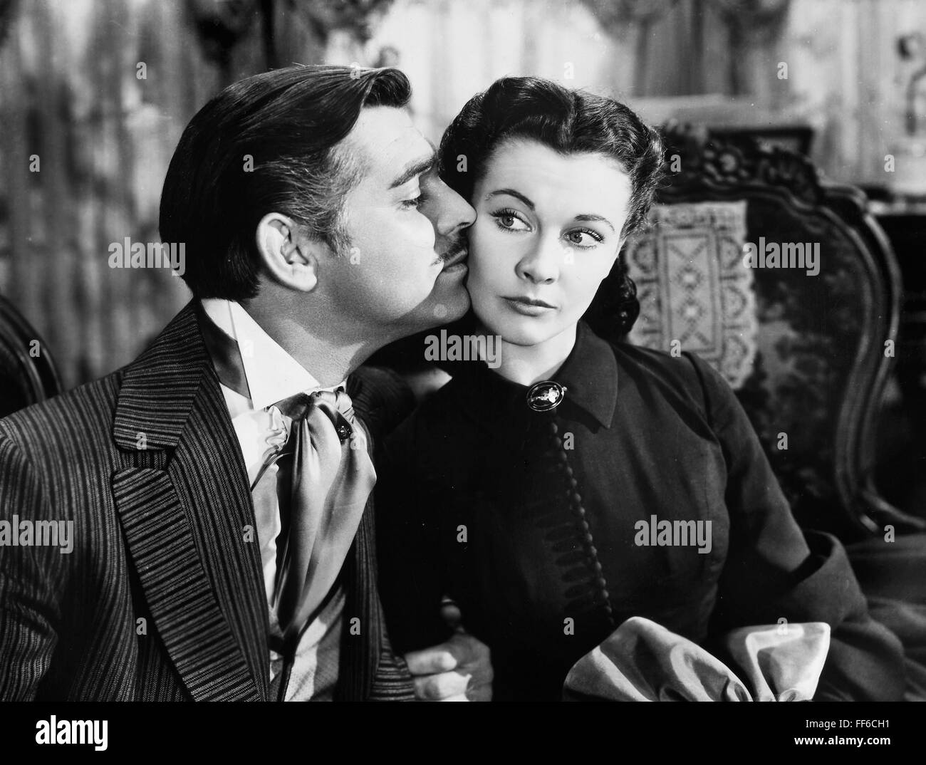 GONE WITH THE WIND, 1939. /nVivien Leigh and Clark Gable in a scene ...